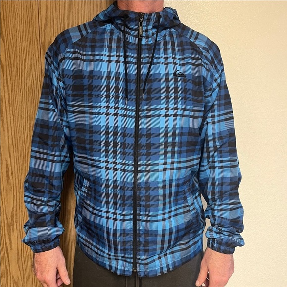 Quiksilver | Jackets & Coats | Quicksilver Mens Plaid Windbreaker ...